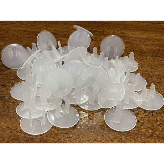 Kool Products Outlet Plug Covers, 40 Pack, Clear Electrical Safety Caps ...