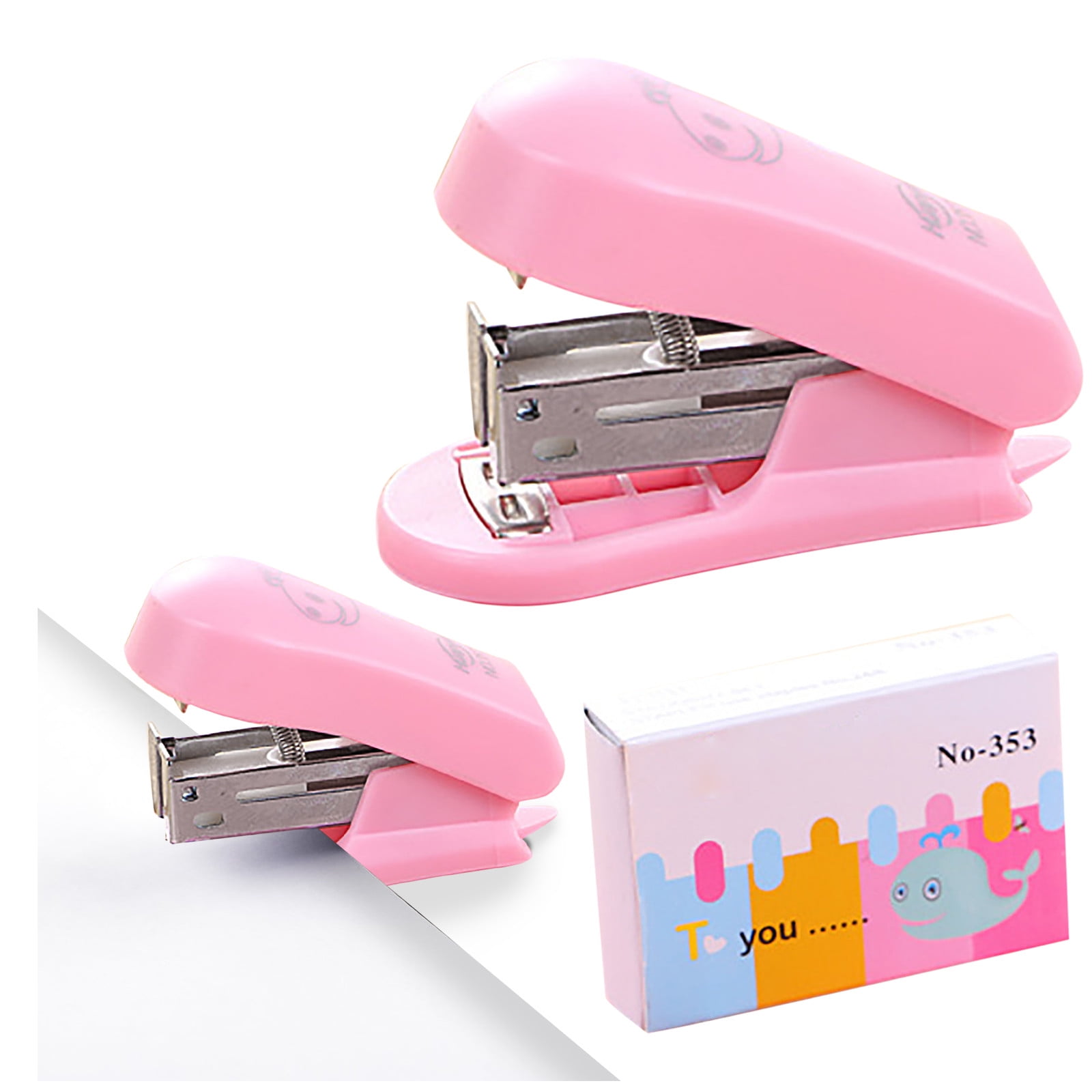Mini Agrafeuse Cartoon Stapler Pink Color Mini Stapler With Staples ...