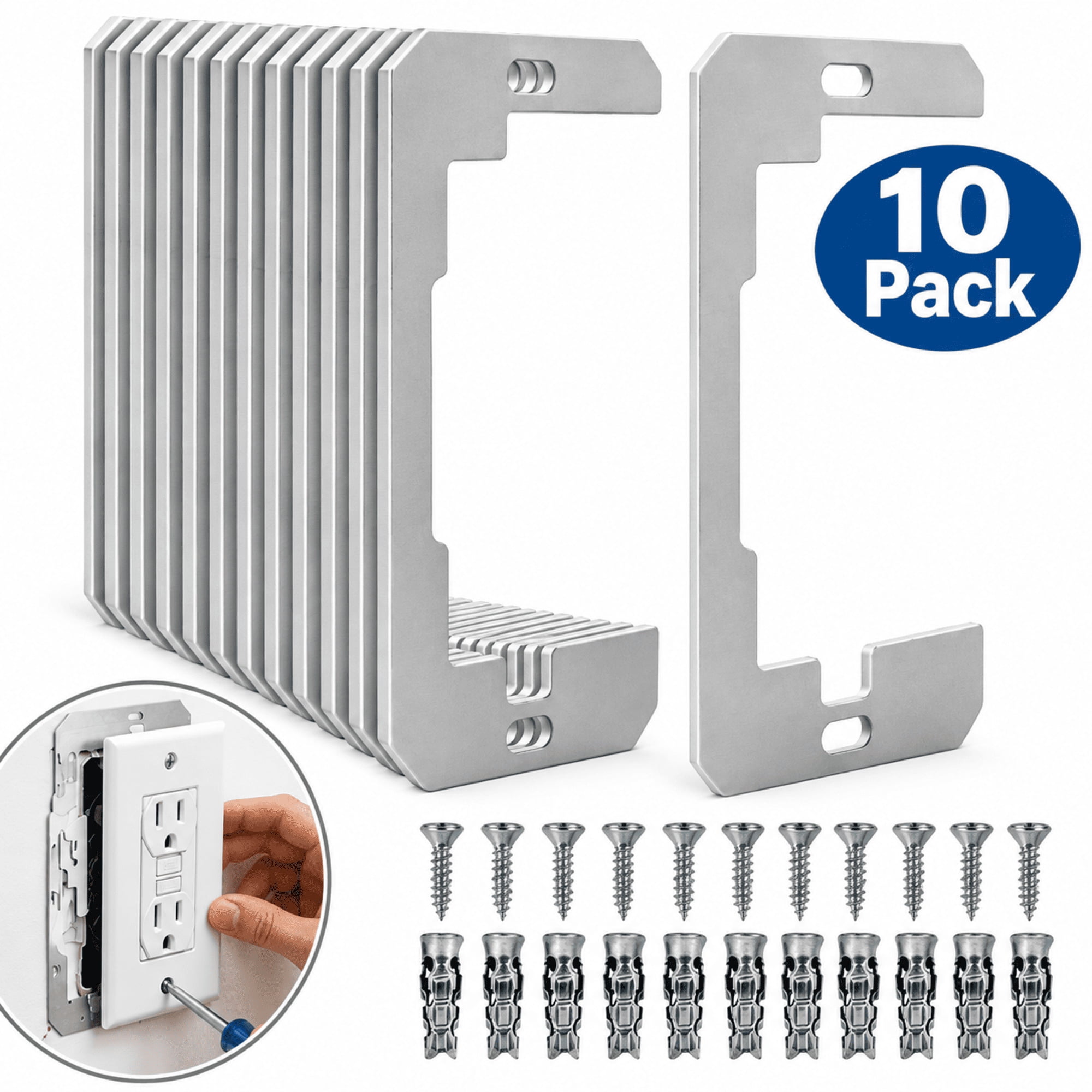 Outlet Spacers,10/20/30/50Pack Metal Wall Plate Spacers for Outlets ...