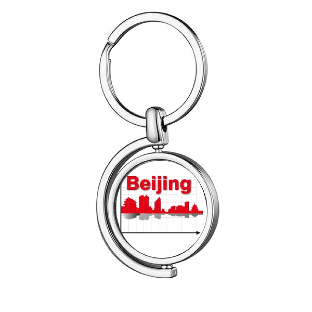 Outline China's Urban Tourism Beijing Rotating Keychain Metal Keyring ...