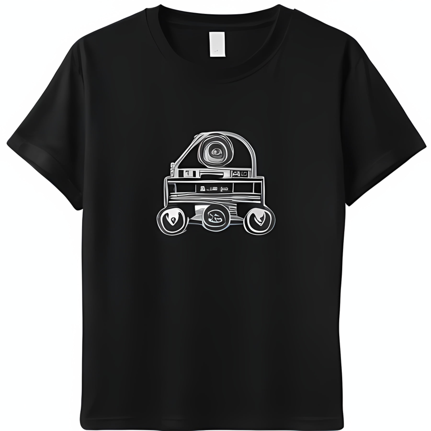 Outline Drawing Black T-Shirt Simple Vector Graphic Logo Design Decal ...