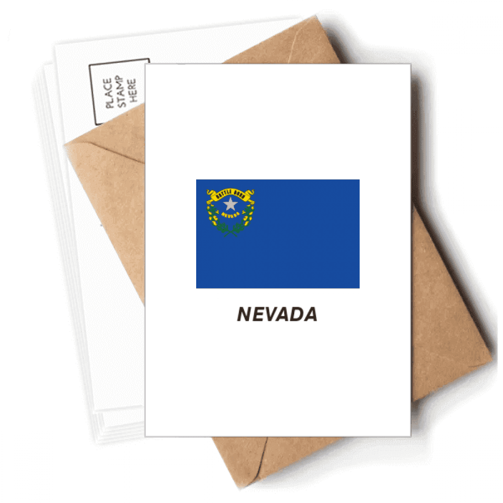 Outline Flag State Nevada Postcards Envelopes Blank Note Cards Mailing ...