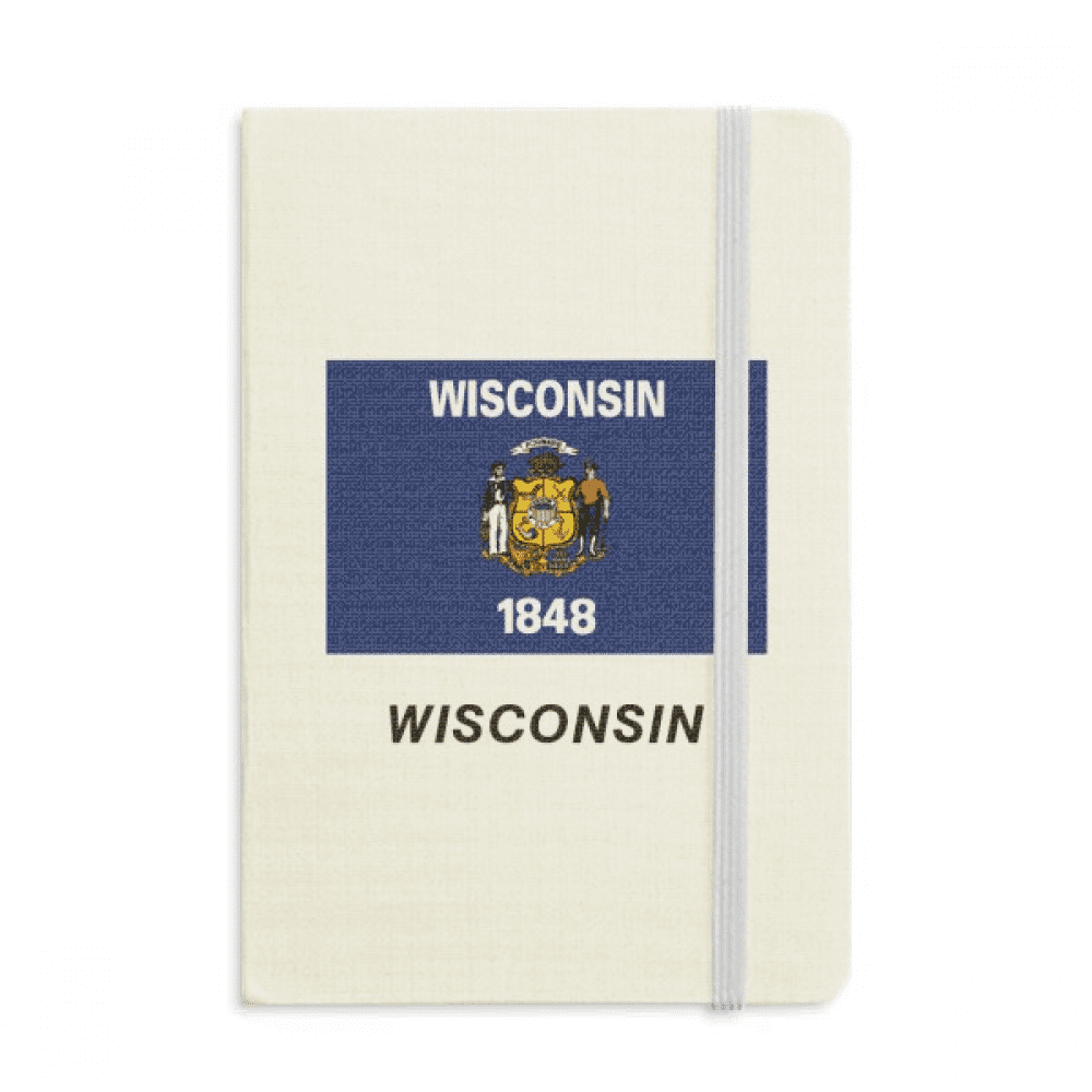 Outline Flag State Wisconsin Notebook Official Fabric Hard Cover ...