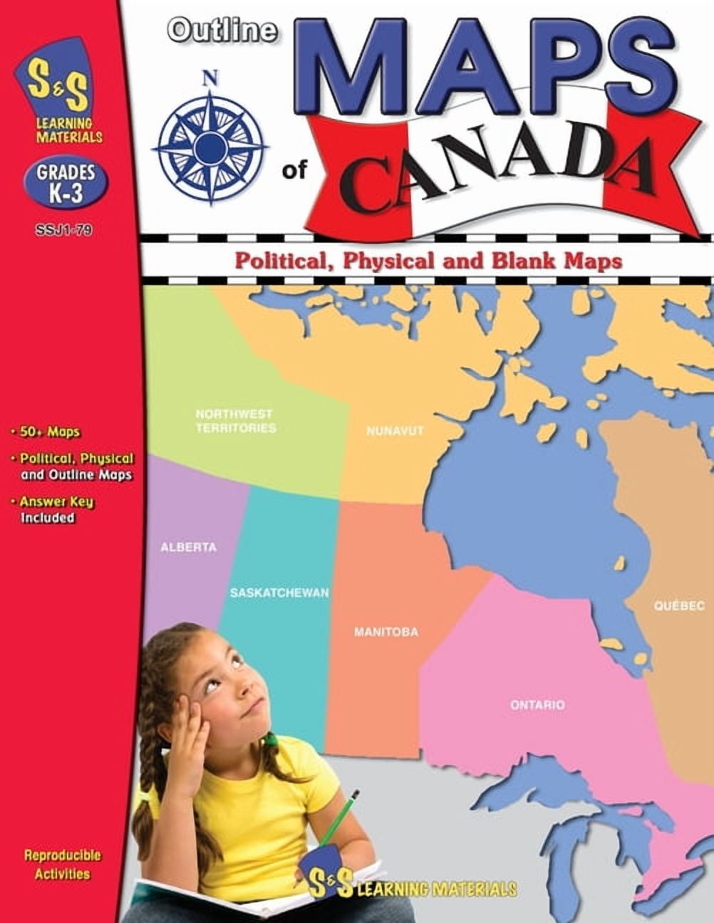 Outline Maps: Outline Maps of Canada Grades K-3 (Paperback) - Walmart.com