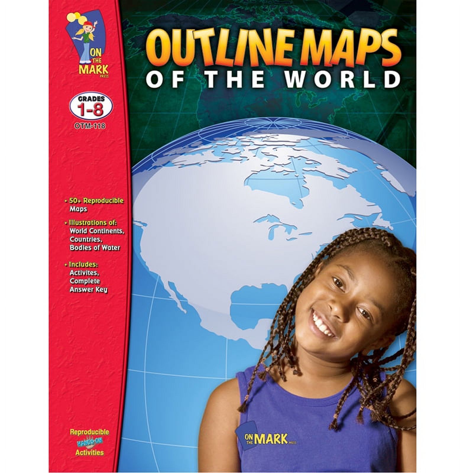 Outline Maps of the World, Grades 1-8 | Bundle of 5 Each - Walmart.com
