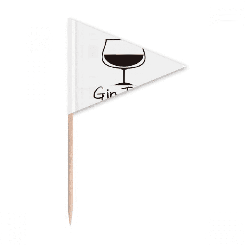 Outline Of Gin Tonic Toothpick Triangle Cupcake Toppers Flag - Walmart.com