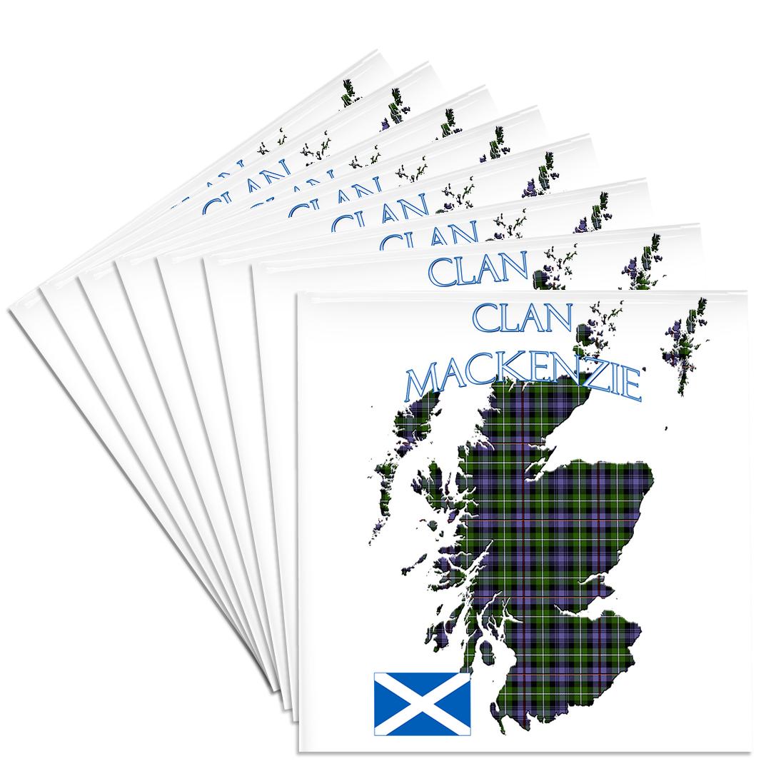 3drose, Outline of Scotland with the Mackenzie Clan Family Tartan., Set ...