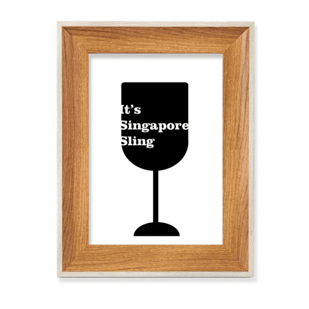 Outline Of Singapore Sling Desktop Wooden Photo Frame Display Picture ...