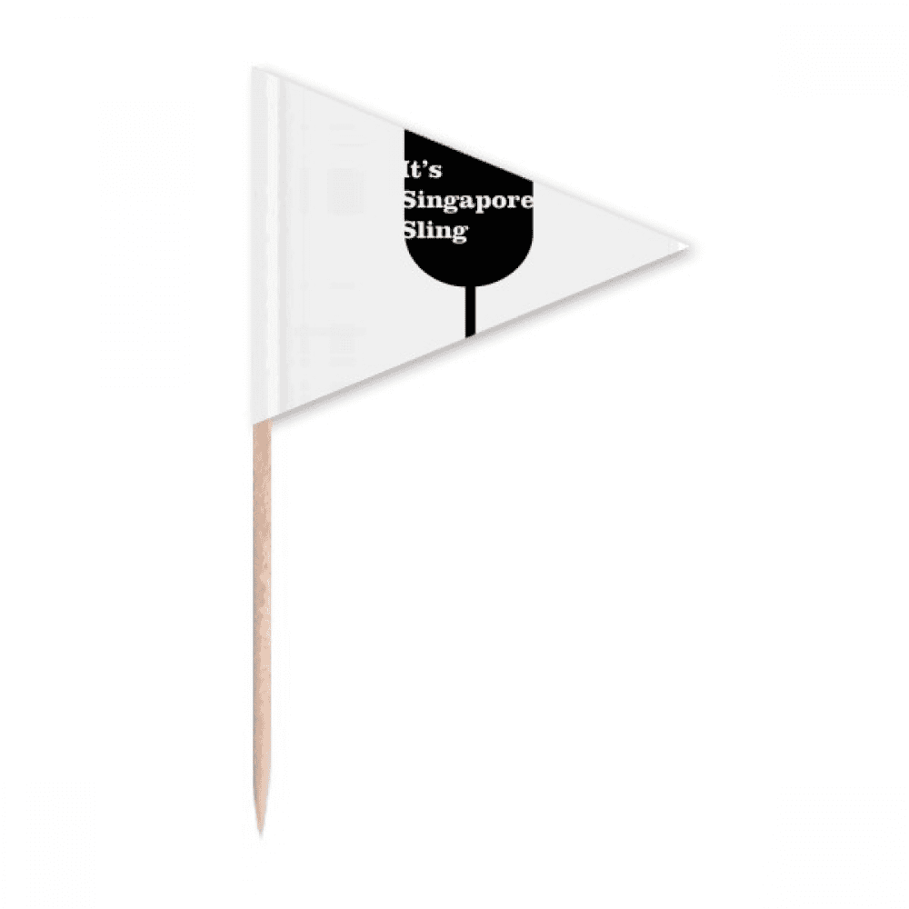 Outline Of Singapore Sling Toothpick Triangle Cupcake Toppers Flag ...