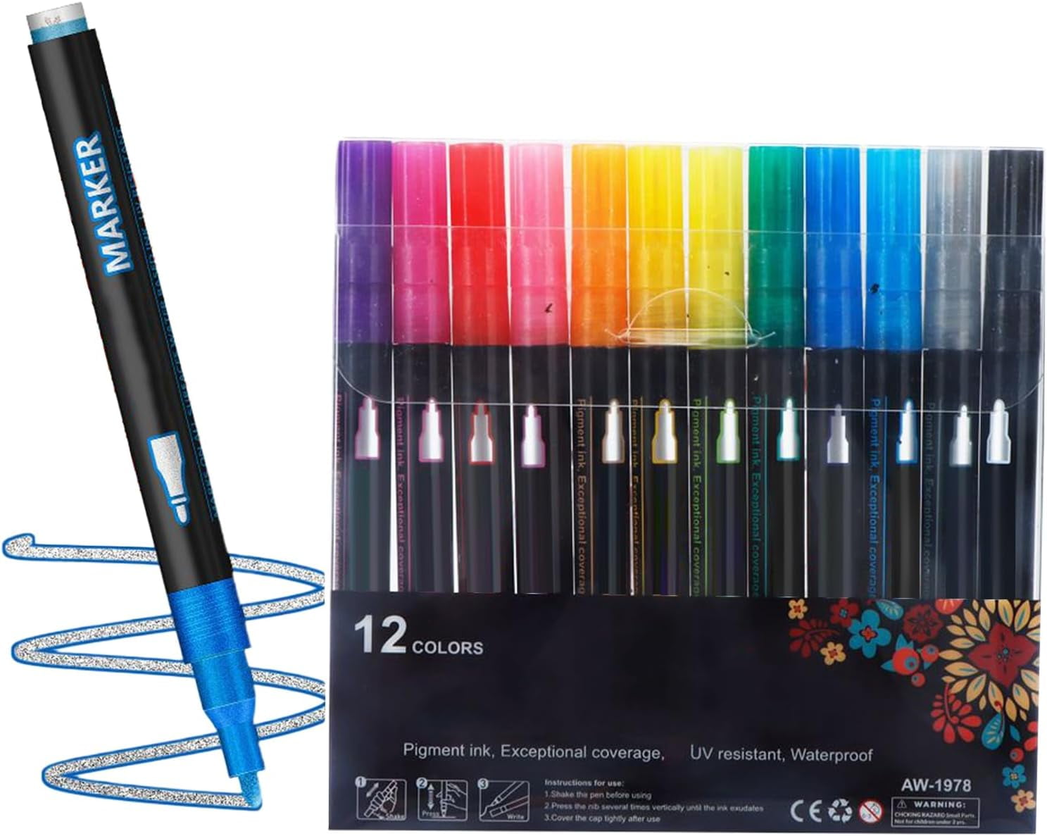 Outline Shimmer Markers - Shimmer Painting Markers,Vibrant Glitter ...