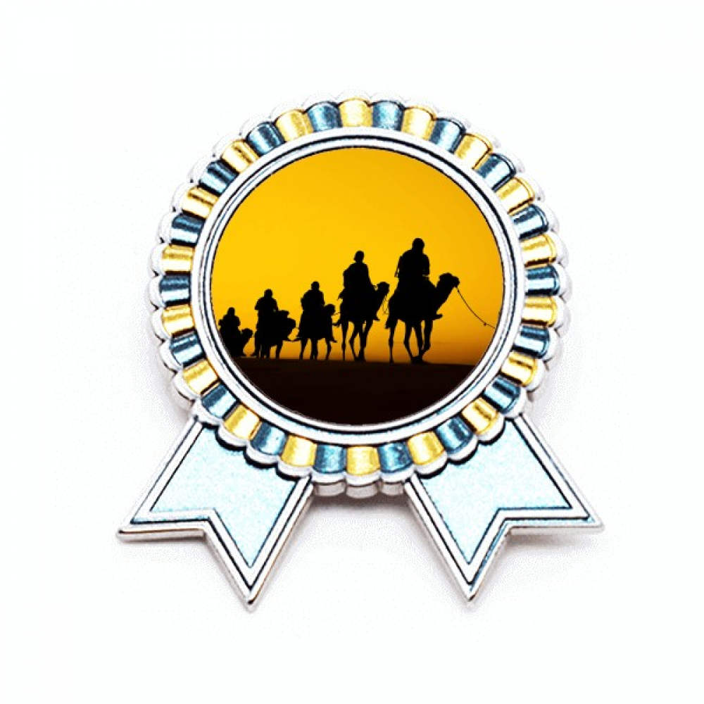 Outline Sunset Journey Silk Road Camel Desert Badge Brooch Pin Winner ...