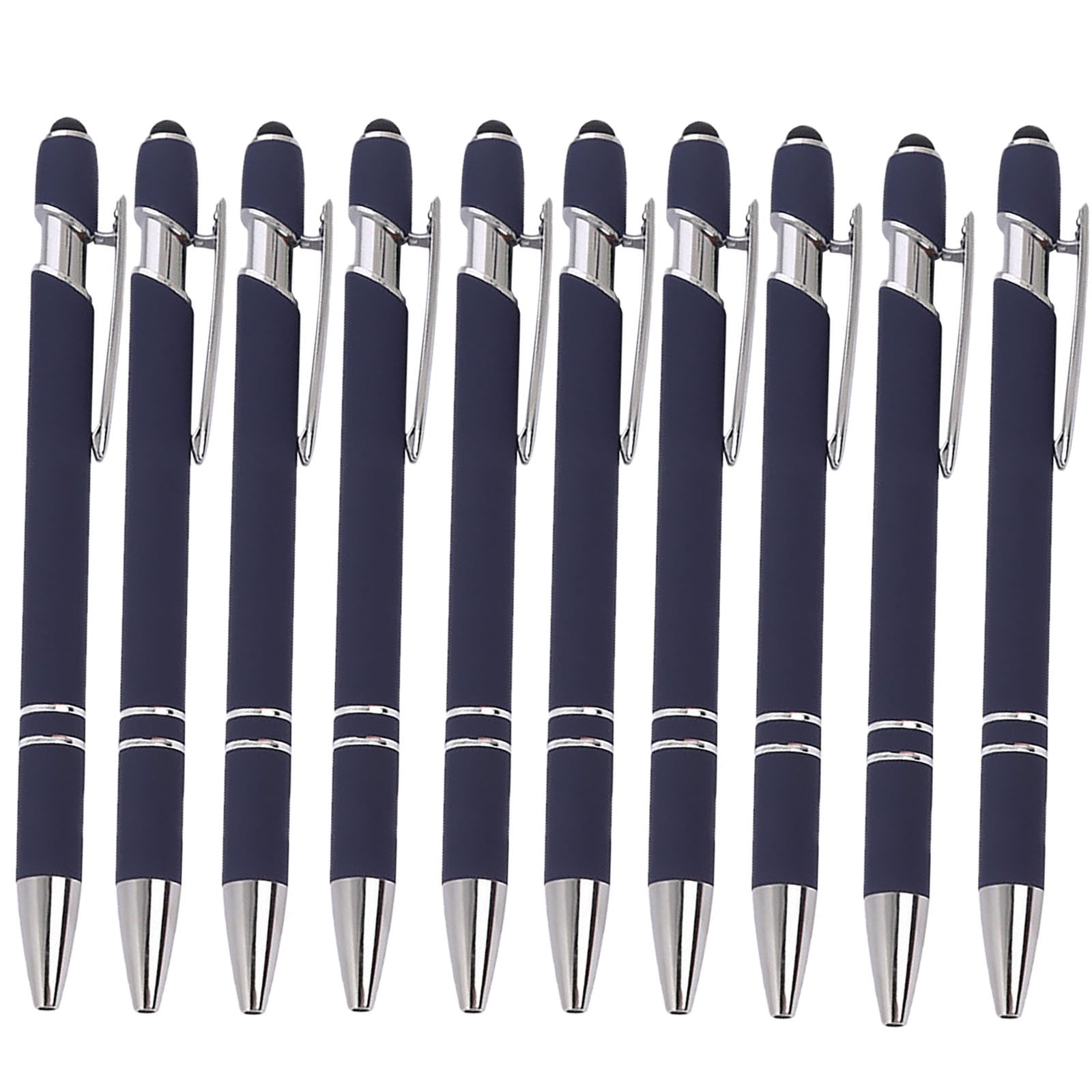 OutmaxHome 10 Pack Aluminum Stylus Ballpoint Pens, 0.5mm Metal Pen for ...