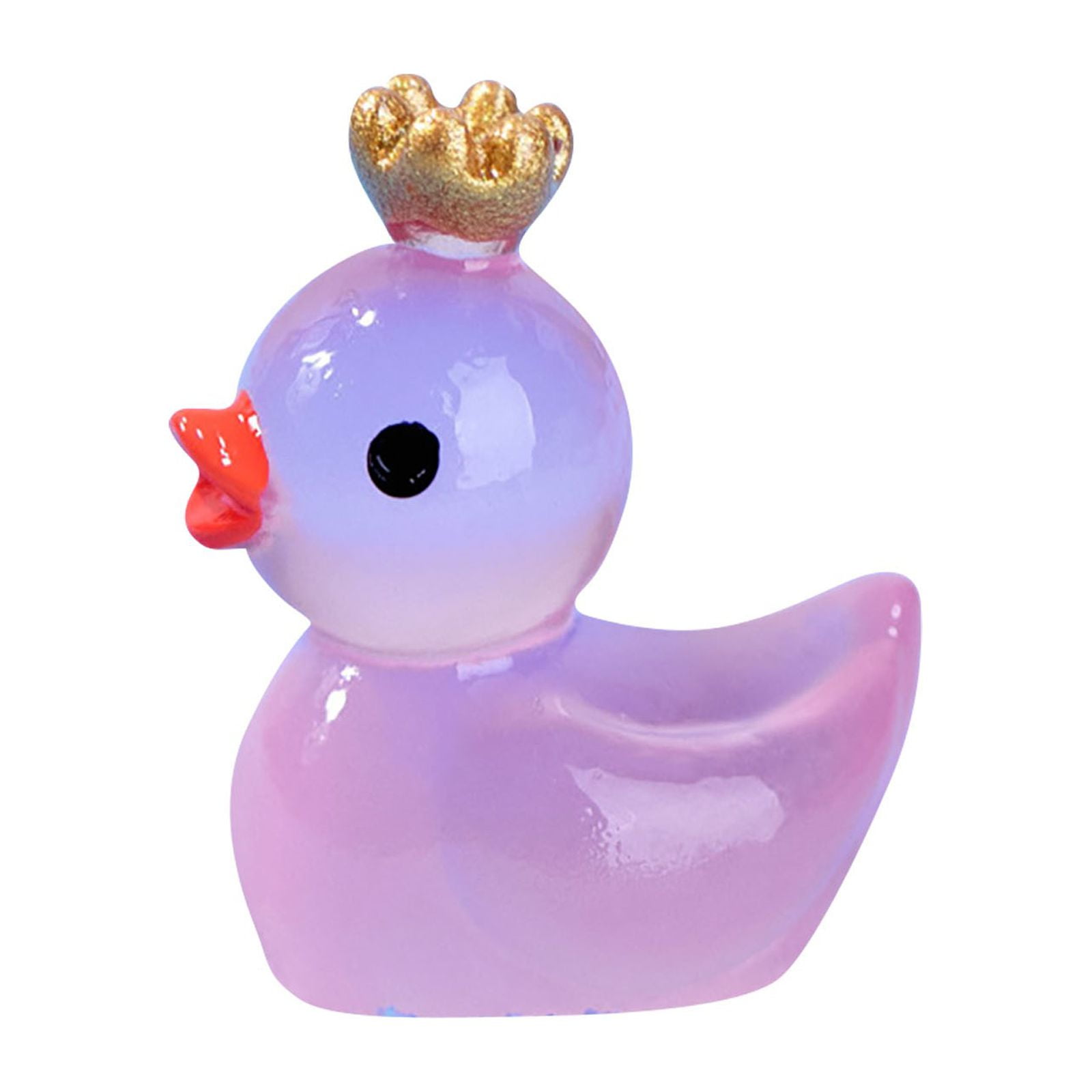 OutmaxHome 10 Pcs Mini Resin Ducks Luminous Tiny Ducks Miniature Duck ...