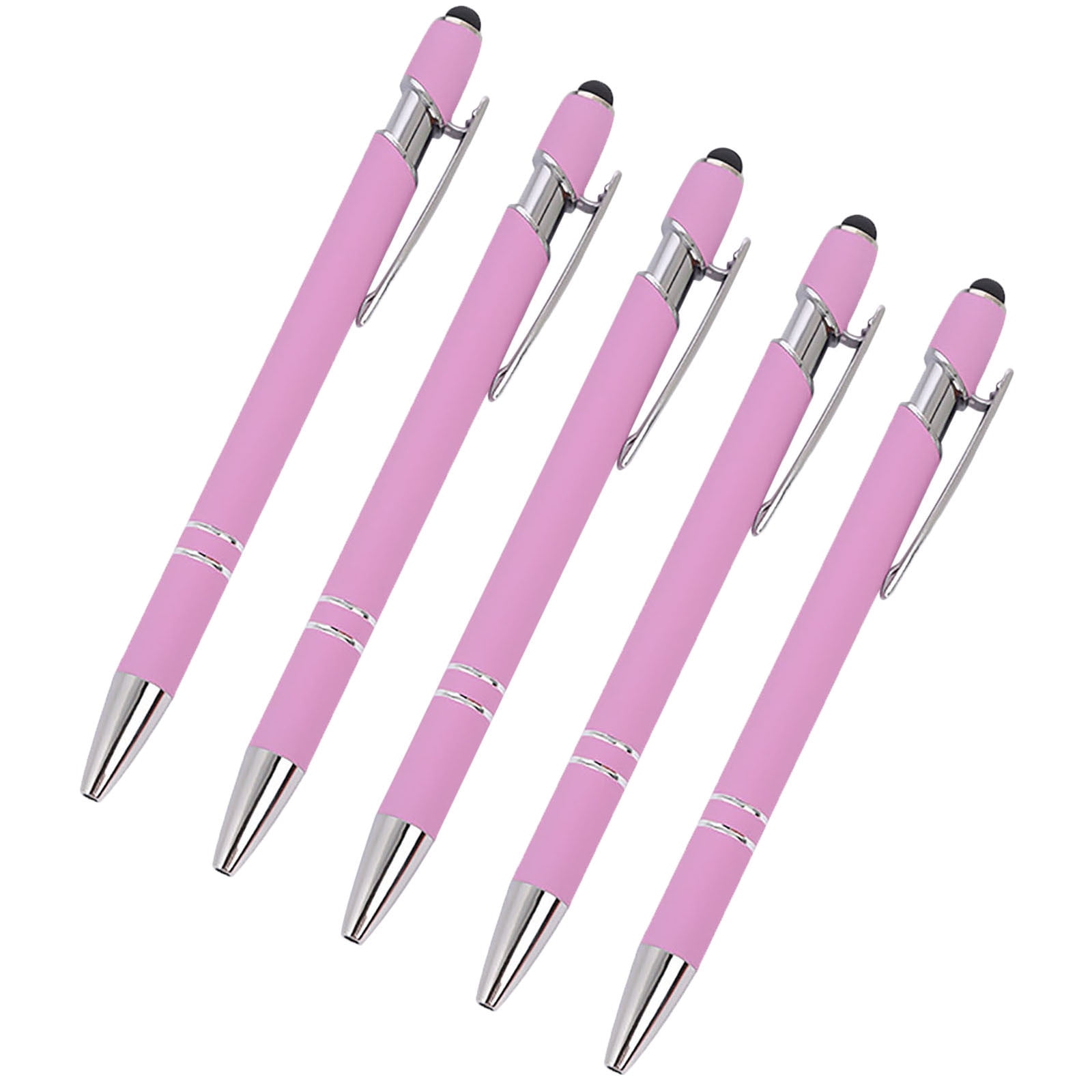 OutmaxHome 5 Pack Aluminum Stylus Ballpoint Pens - 0.5mm Metal Pen for ...