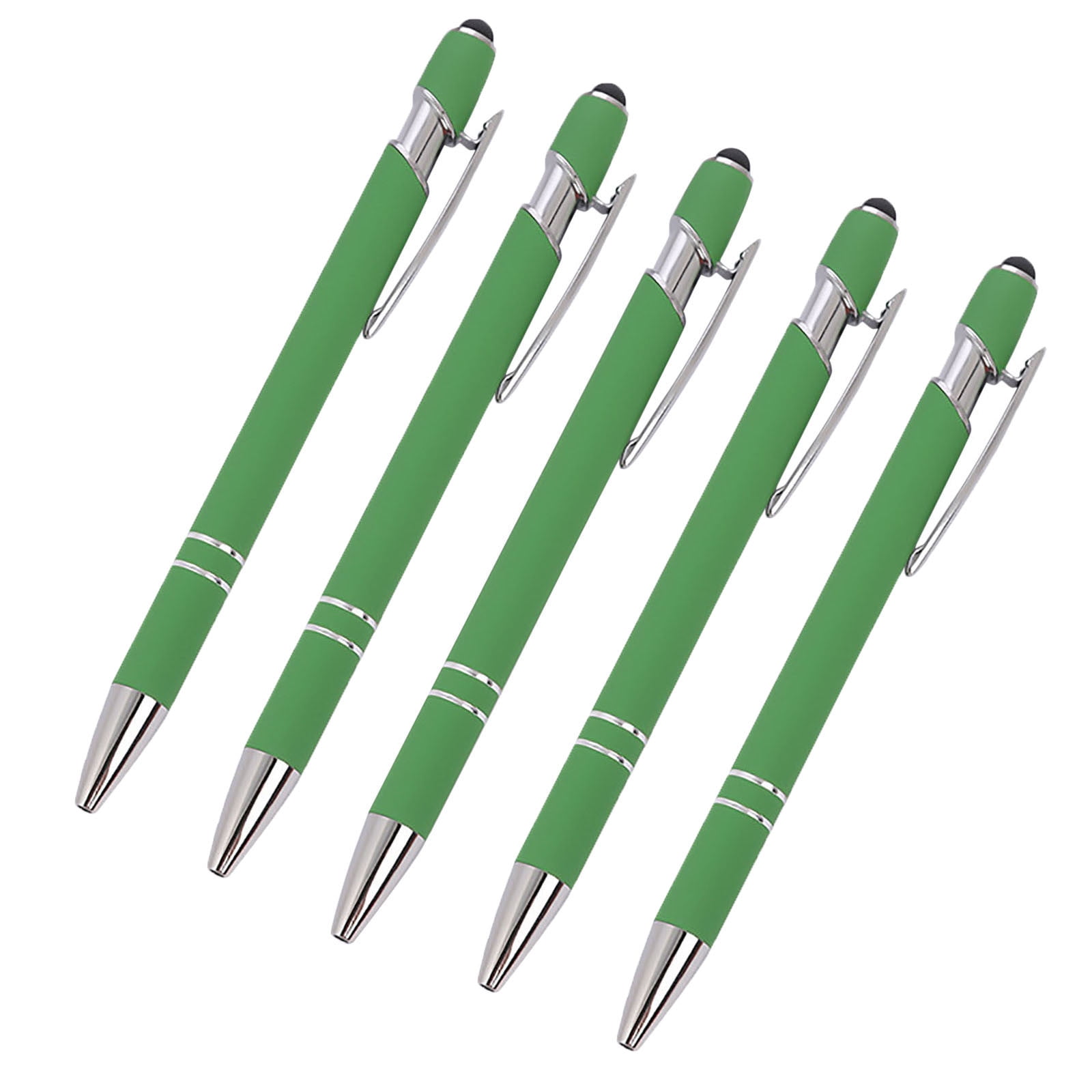 OutmaxHome 5 Pack Aluminum Stylus Ballpoint Pens - 0.5mm Metal Pen for ...