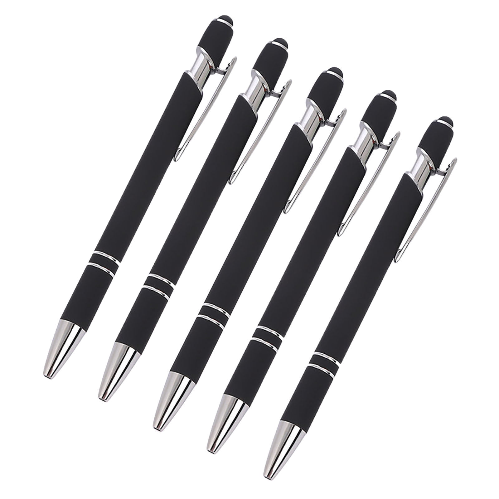 OutmaxHome 5 Pack Aluminum Stylus Ballpoint Pens - 0.5mm Metal Pen for ...