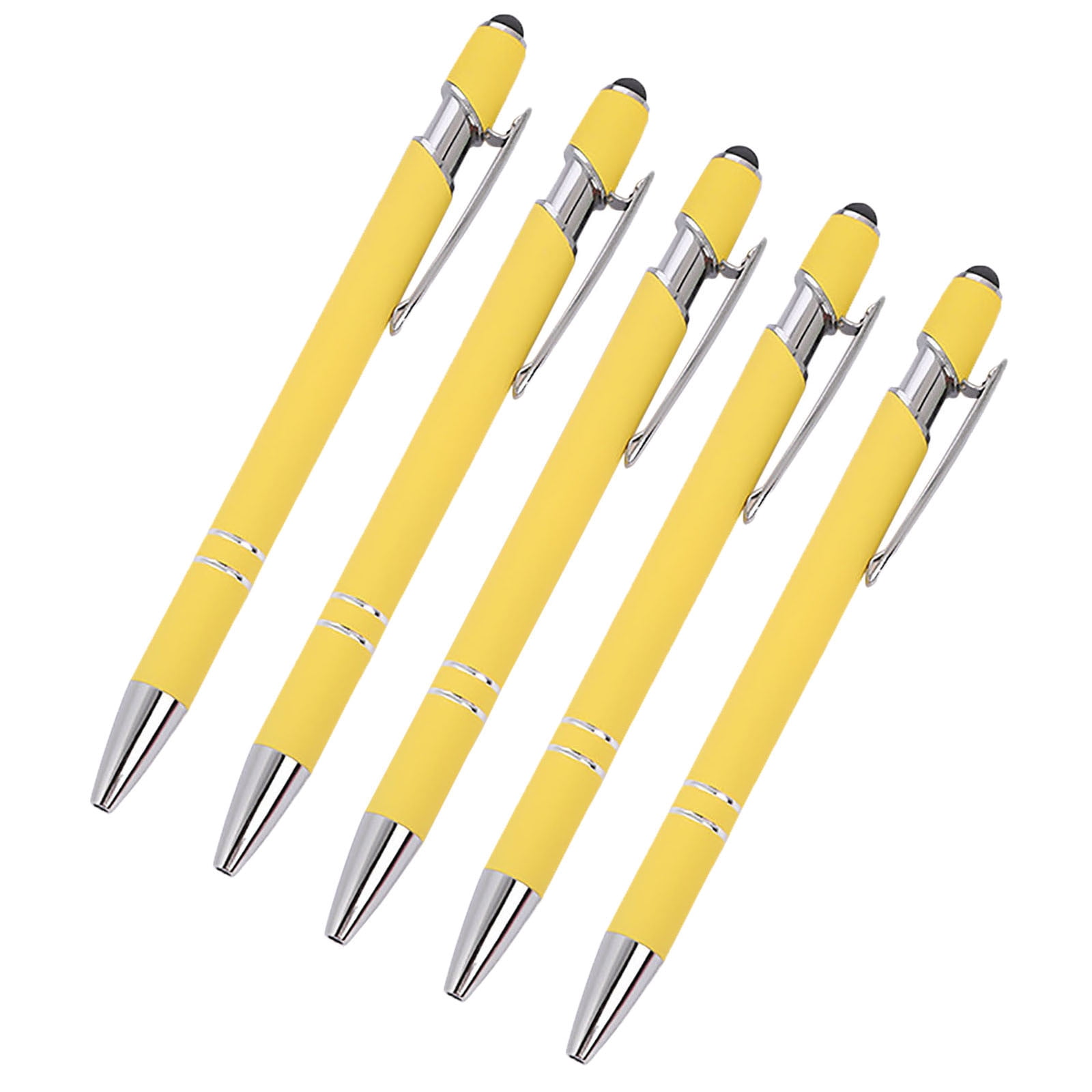 OutmaxHome 5 Pack Aluminum Stylus Ballpoint Pens - 0.5mm Metal Pen for ...