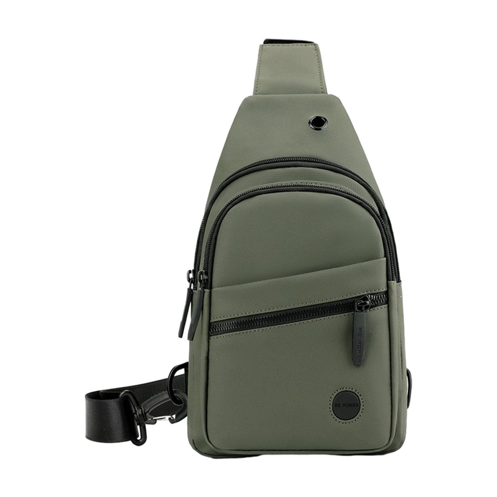 OutmaxHome Mens Sling Bag, Leather Sling Bag Waterproof Casual Daypack ...