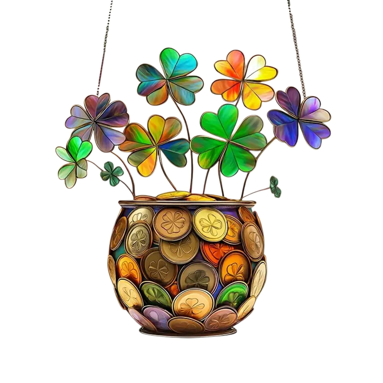 OutmaxHome Stained Glass Window Hanging, Sun Catchers Panel Hangings ...