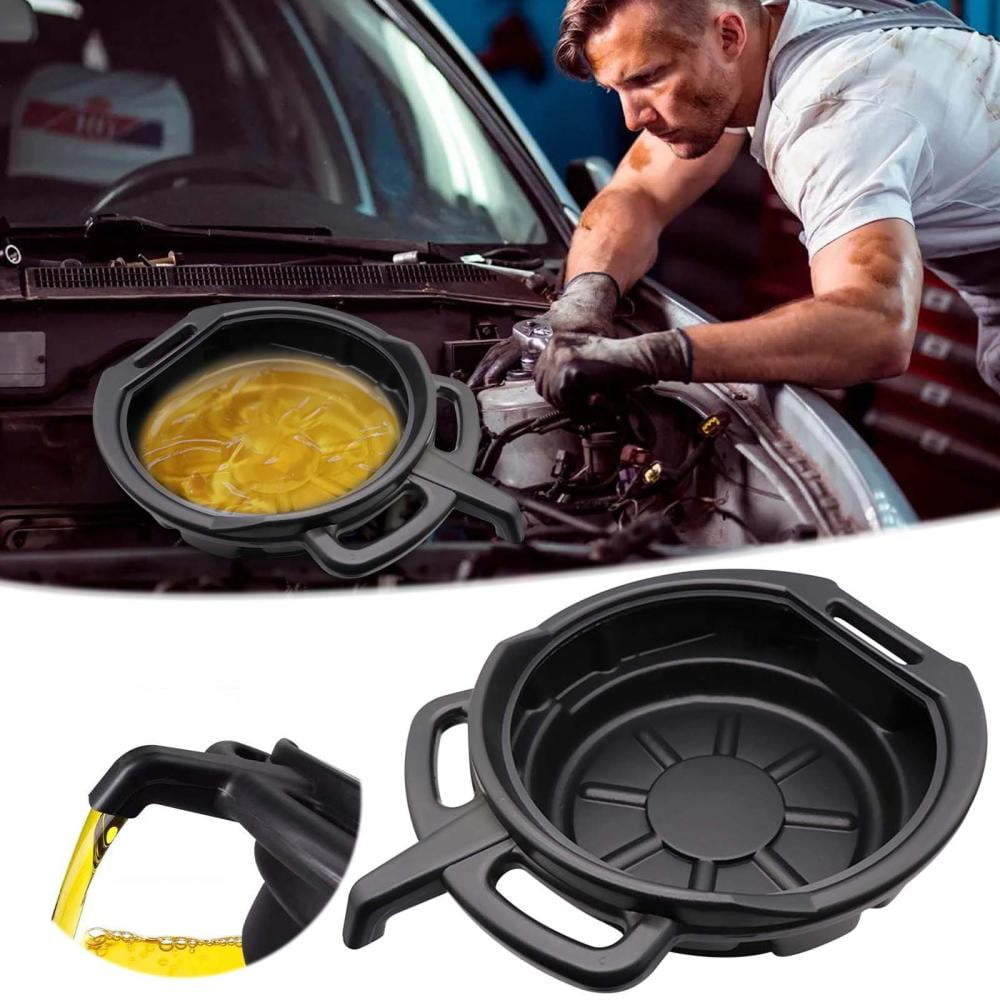 Outoloxit 10-Quart Plastic Oil Drain Pan for Auto Repair, Multipurpose ...