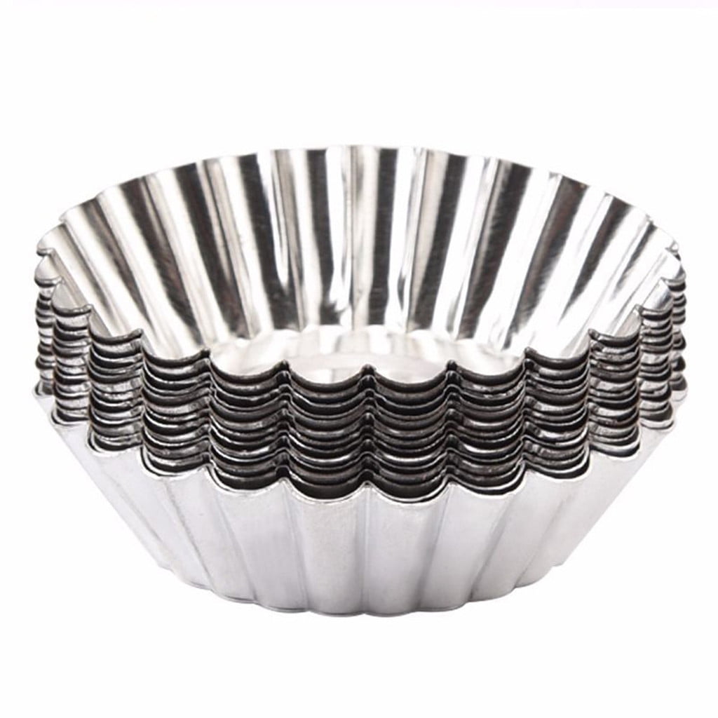 Outoloxit 50-Pack Aluminum Cupcake Liners, 2.75x2x0.8 Inch Foil Baking ...