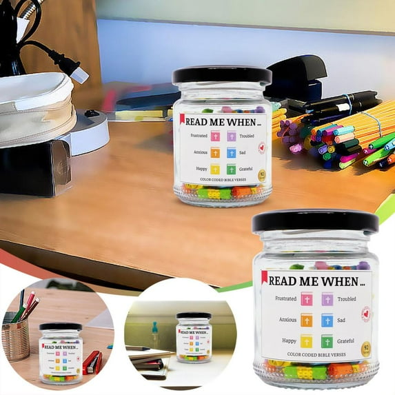 Outoloxit Bible Verses in a Jar - 120+ Inspirational Scripture Cards ...
