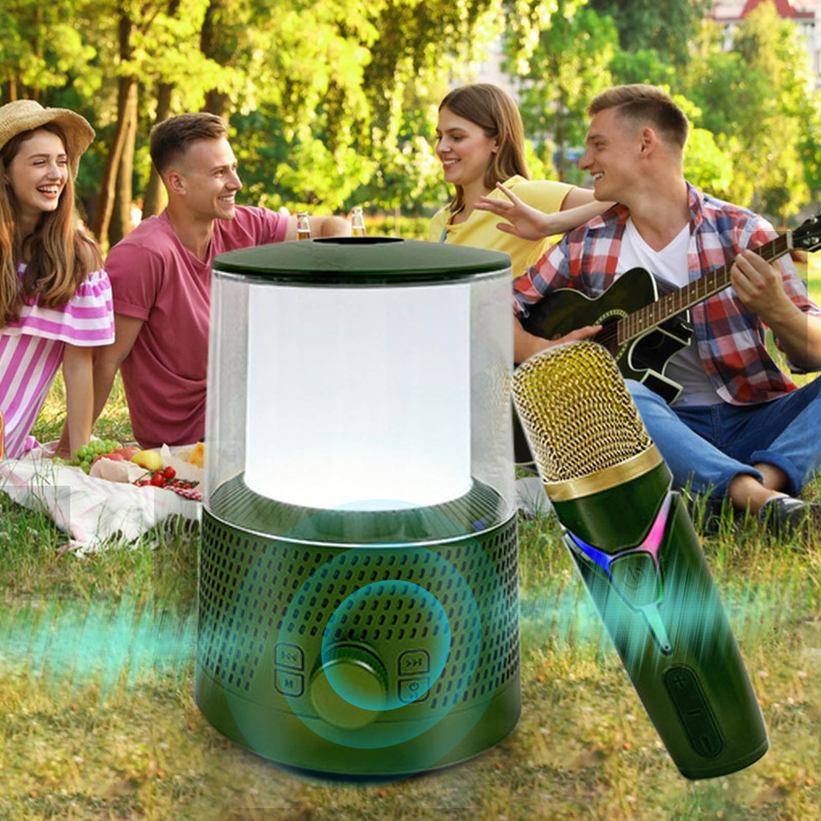 Outoloxit Camping Lantern Portable Bluetooth Sound System Camping Light ...