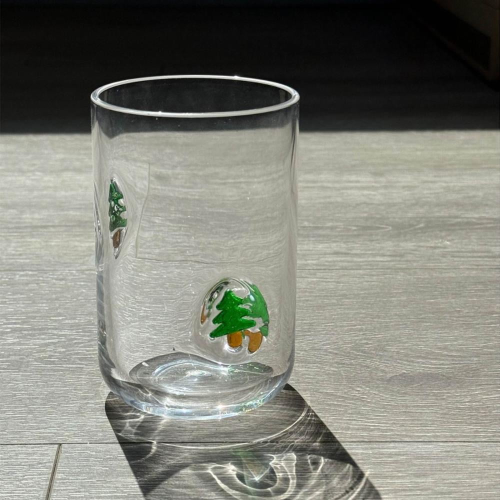 Outoloxit Christmas Stained Glass Cup with Holiday Patterns for Party ...