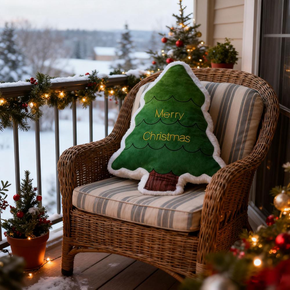 Outoloxit Christmas Tree Plush Pillow - Soft and Comfortable Holiday ...