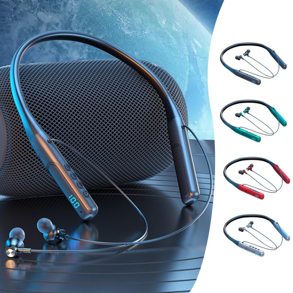 Outoloxit Digital Display Wireless Neckband Bluetooth Headset with 25ms ...