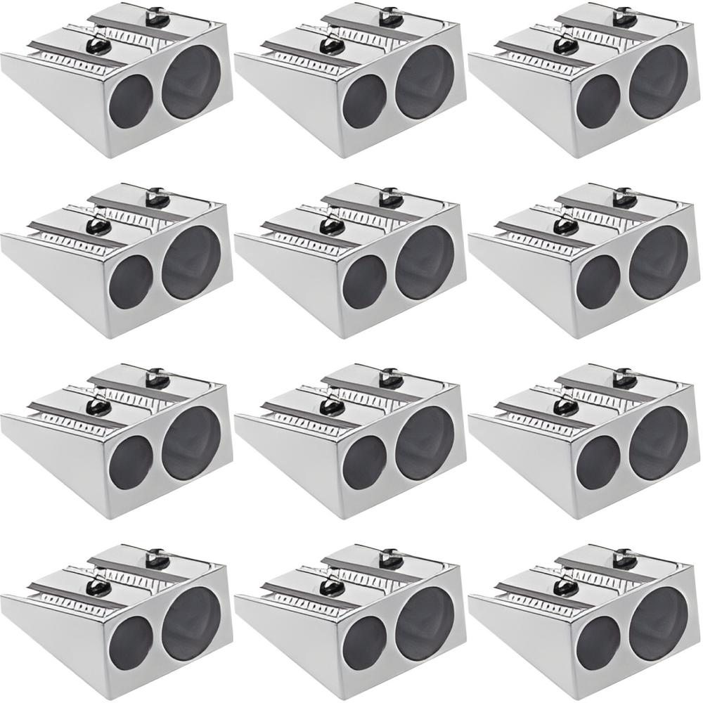 Outoloxit Dual-Hole Metal Pencil Sharpener, Aluminum Alloy Wedge Blade ...