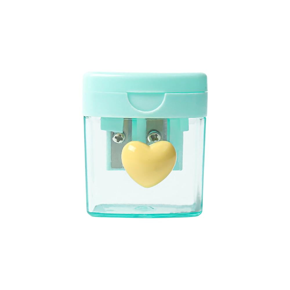 Outoloxit Dual-Hole Rotating Pencil Sharpener with Heart-Design ...