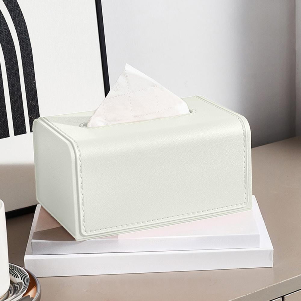 Outoloxit Frosted Leather Tissue Box with Spring Bottom for Home Office ...