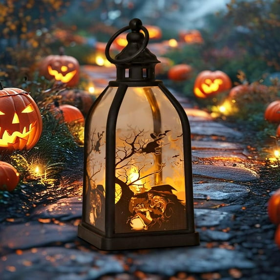 Outoloxit Halloween Decorations, Ghost House Electronic Night Light ...