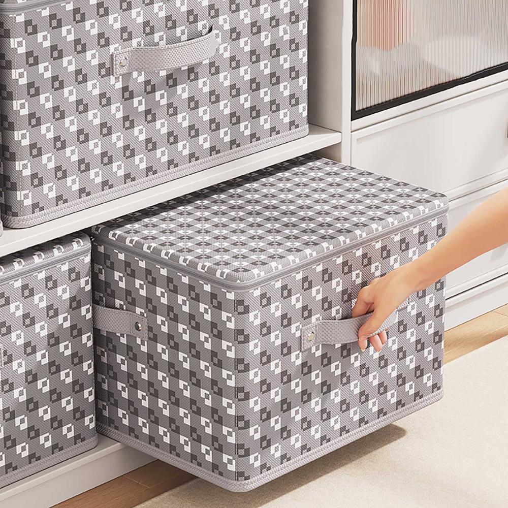 Outoloxit Large Foldable Zipper Storage Box, Heavy-Duty Non-Woven ...