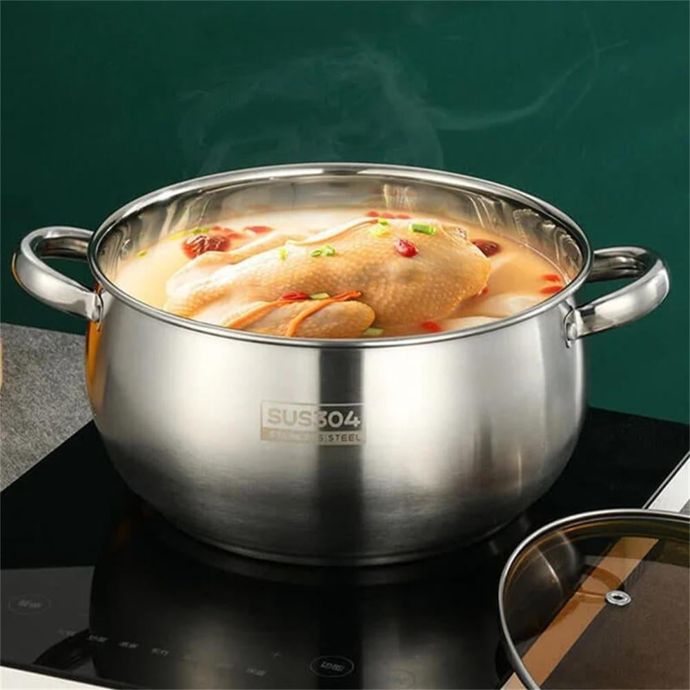 Outoloxit Small Pot, Stainless Steel Apples Pot 24CM Thick Double Ear ...