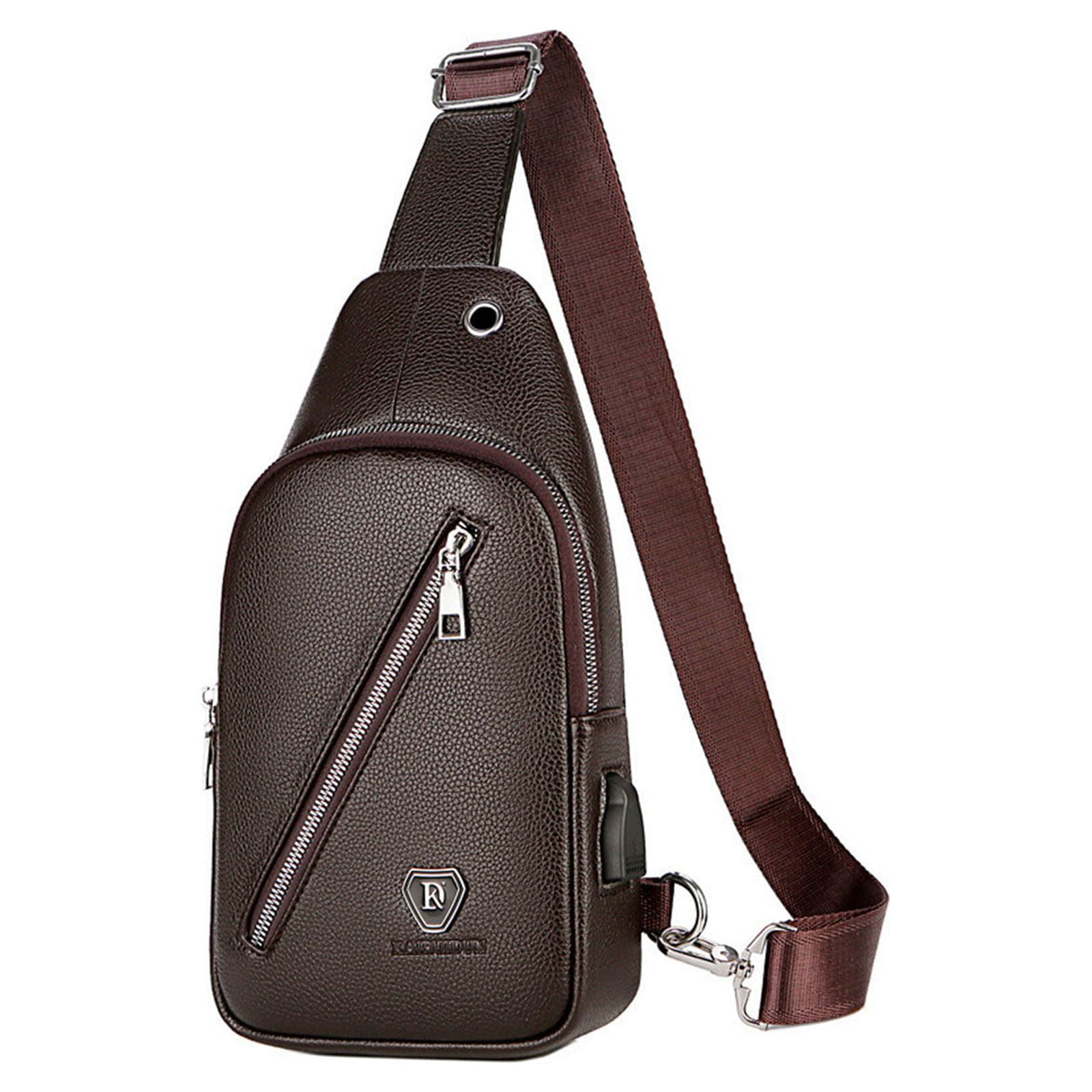 Outoloxit Strap Bag Crossbody Backpack with USB Hole with Headphone ...