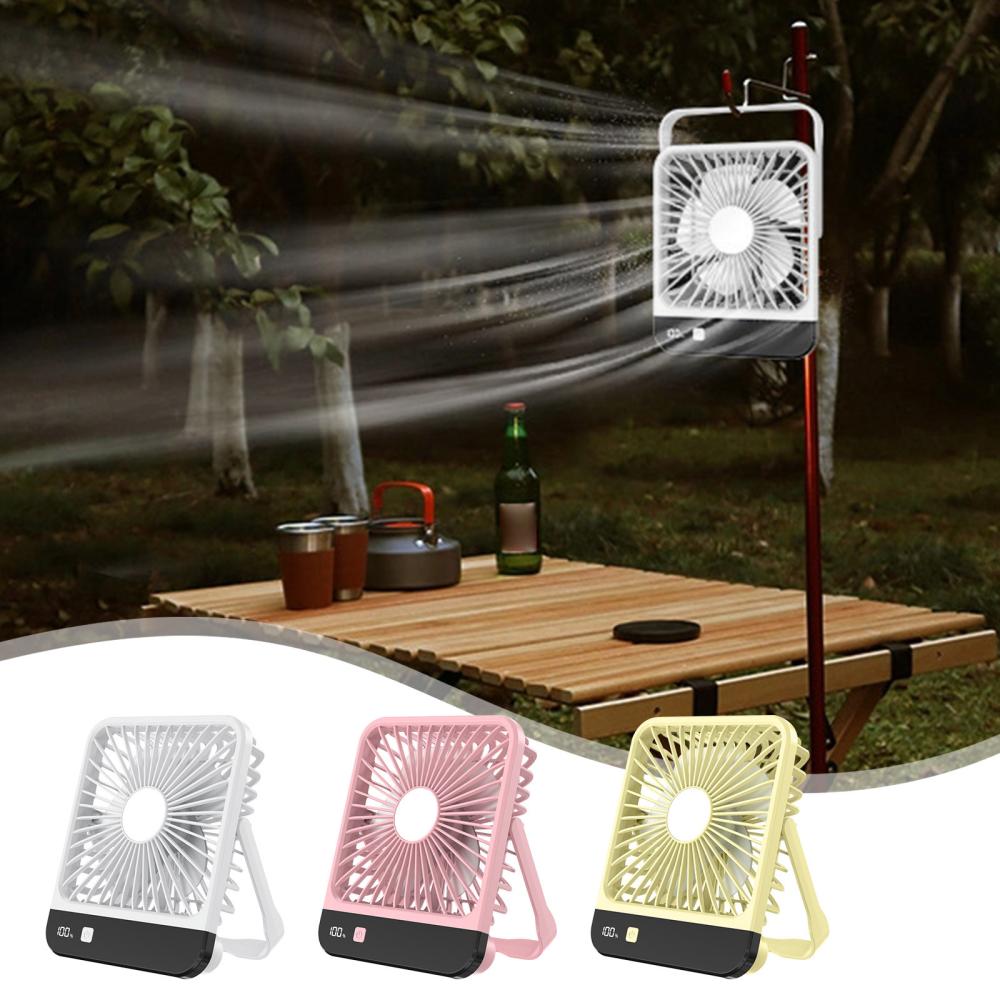 Outoloxit USB Rechargeable Portable Folding Desk Fan with Quiet ...
