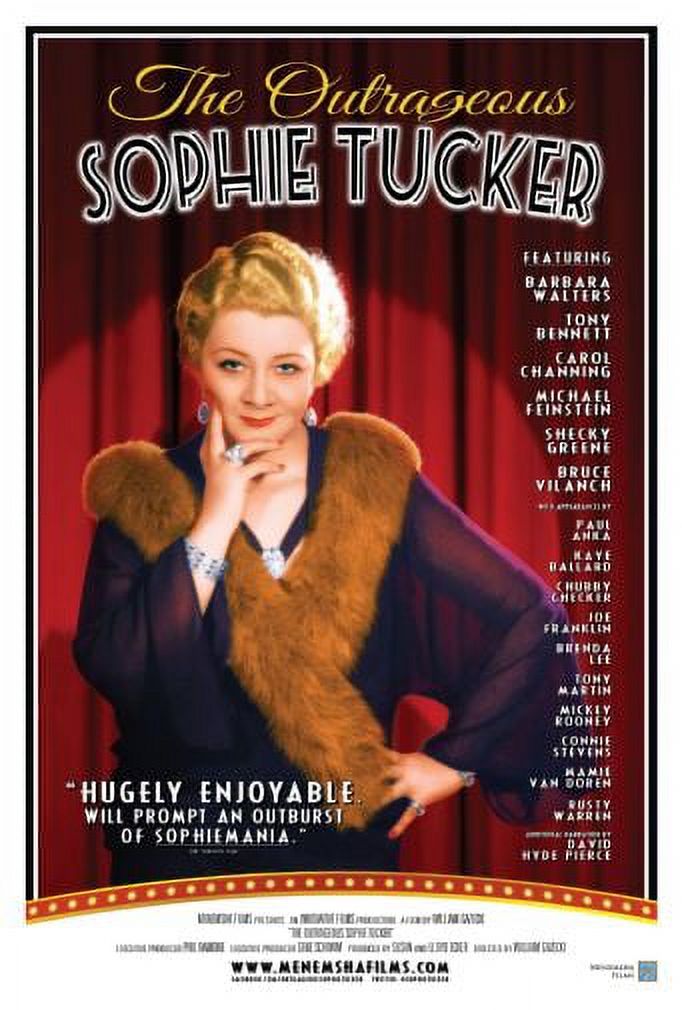 Outrageous Sophie Tucker The Movie poster 24inx36in Poster 24x36 Square ...