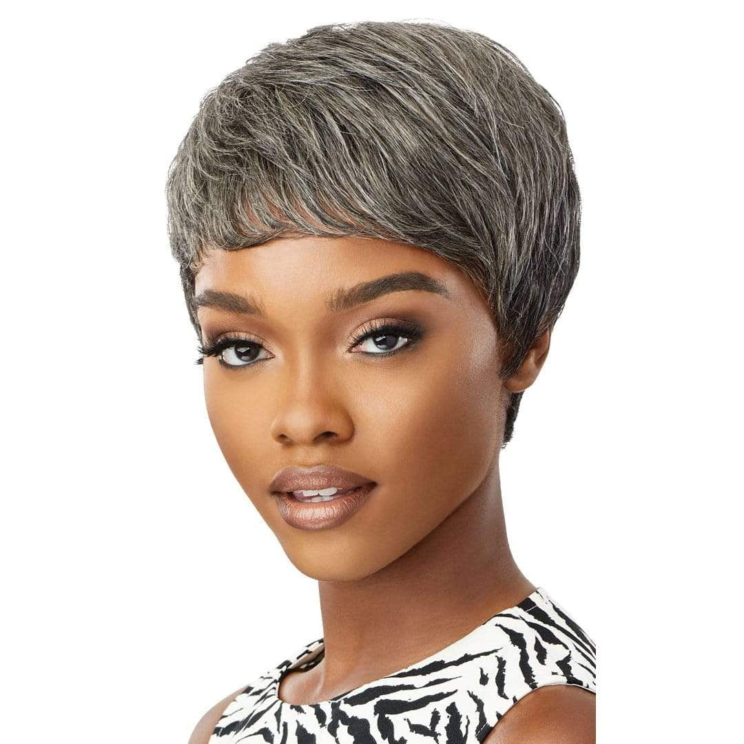 Outre 100% Human Hair Fab Fly Gray Glamour Full Cap Wig - Eden ...