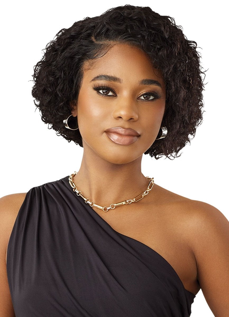 Outre 13X4 Human Hair Virgin Deep Bob Glueless Lace Frontal Wig ...