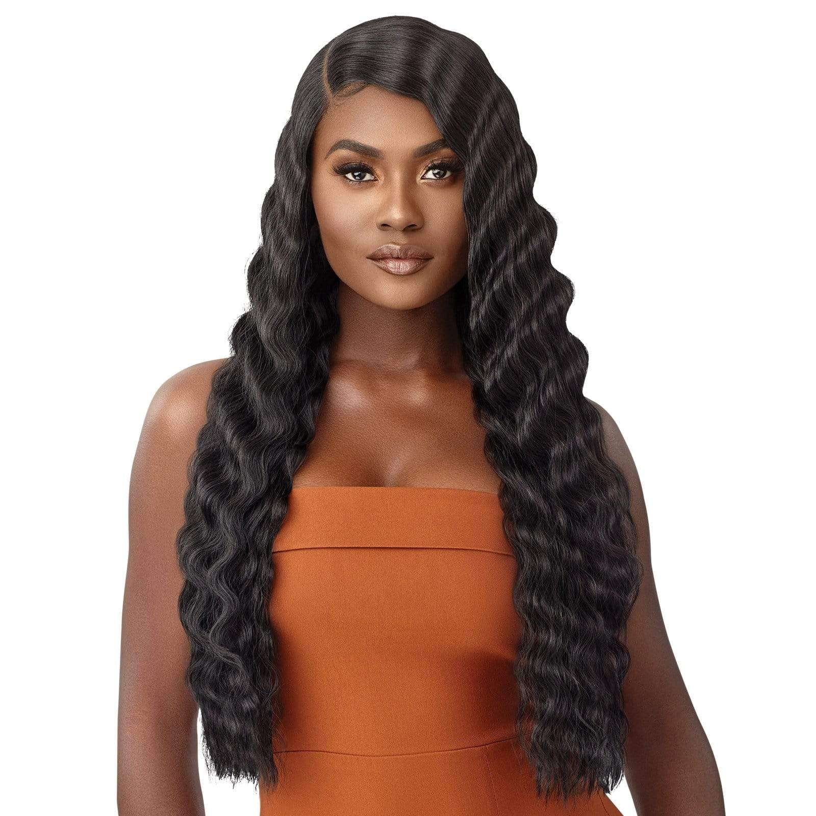 Outre HD Lace Front Wig Crimp Wave Synthetic Wig - Azalyn 28" - Walmart.com