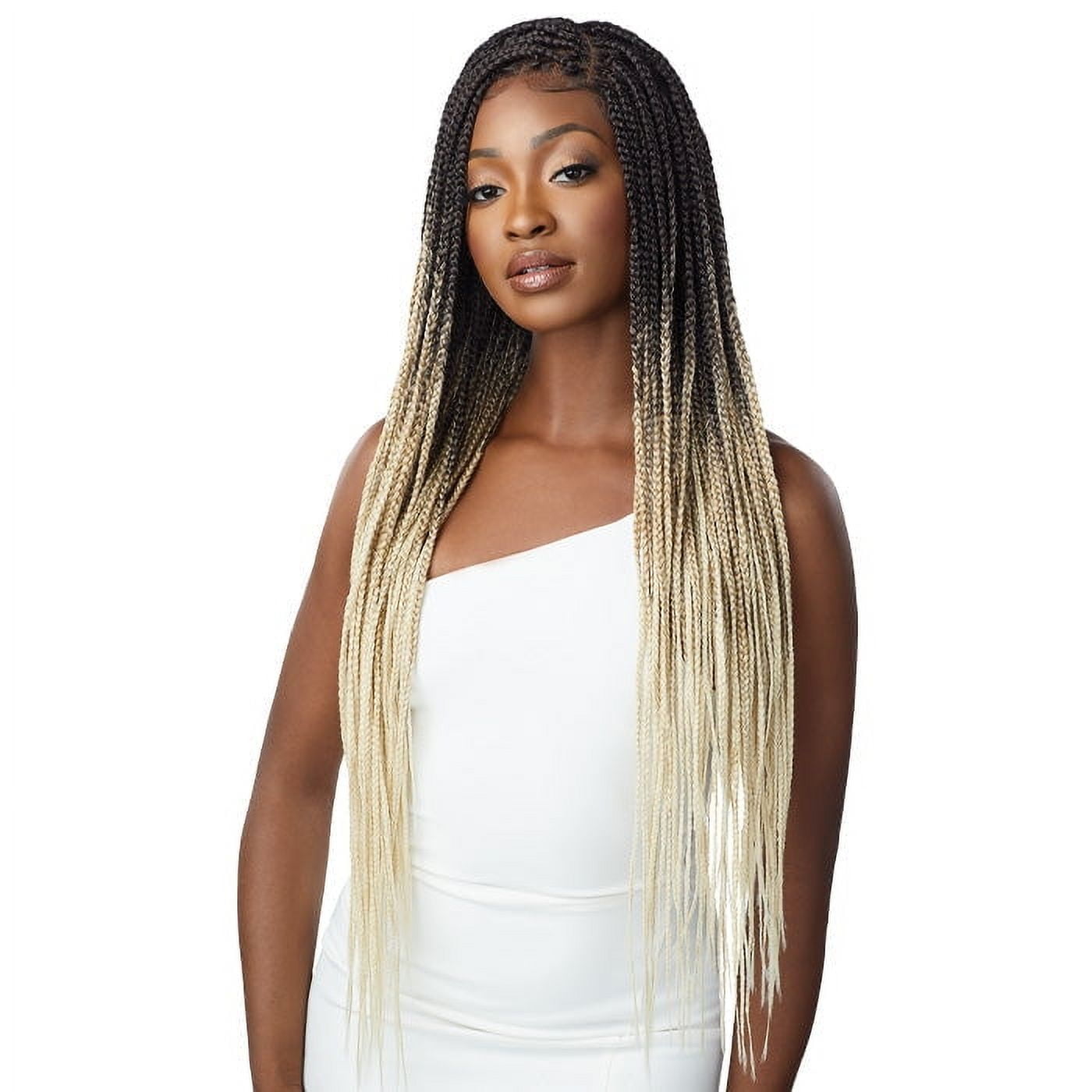 Outre Knotless Square Parts 13x4 Lace Frontal Braid Wig - Walmart.com