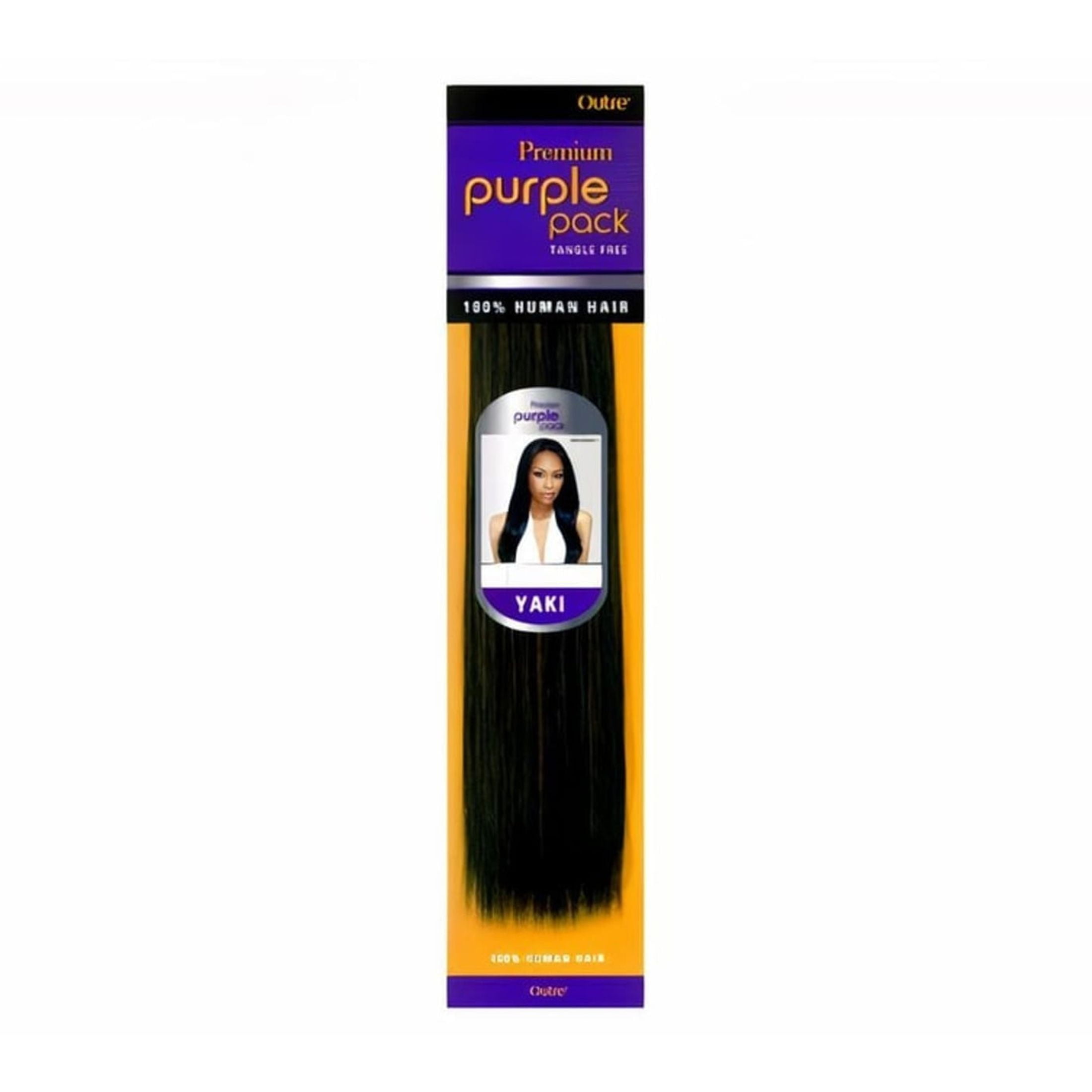 Outre Premium Purple Pack Yaki 100% Human Hair 8" - Walmart.com
