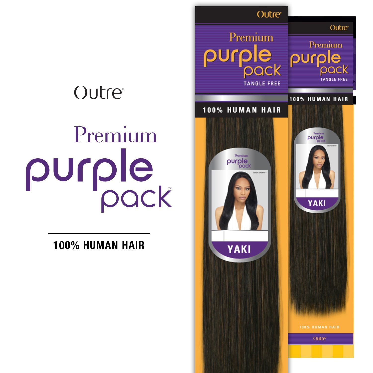 Outre Premium Purple Pack Yaki Human Hair 10" (Color #T1B/350 ...