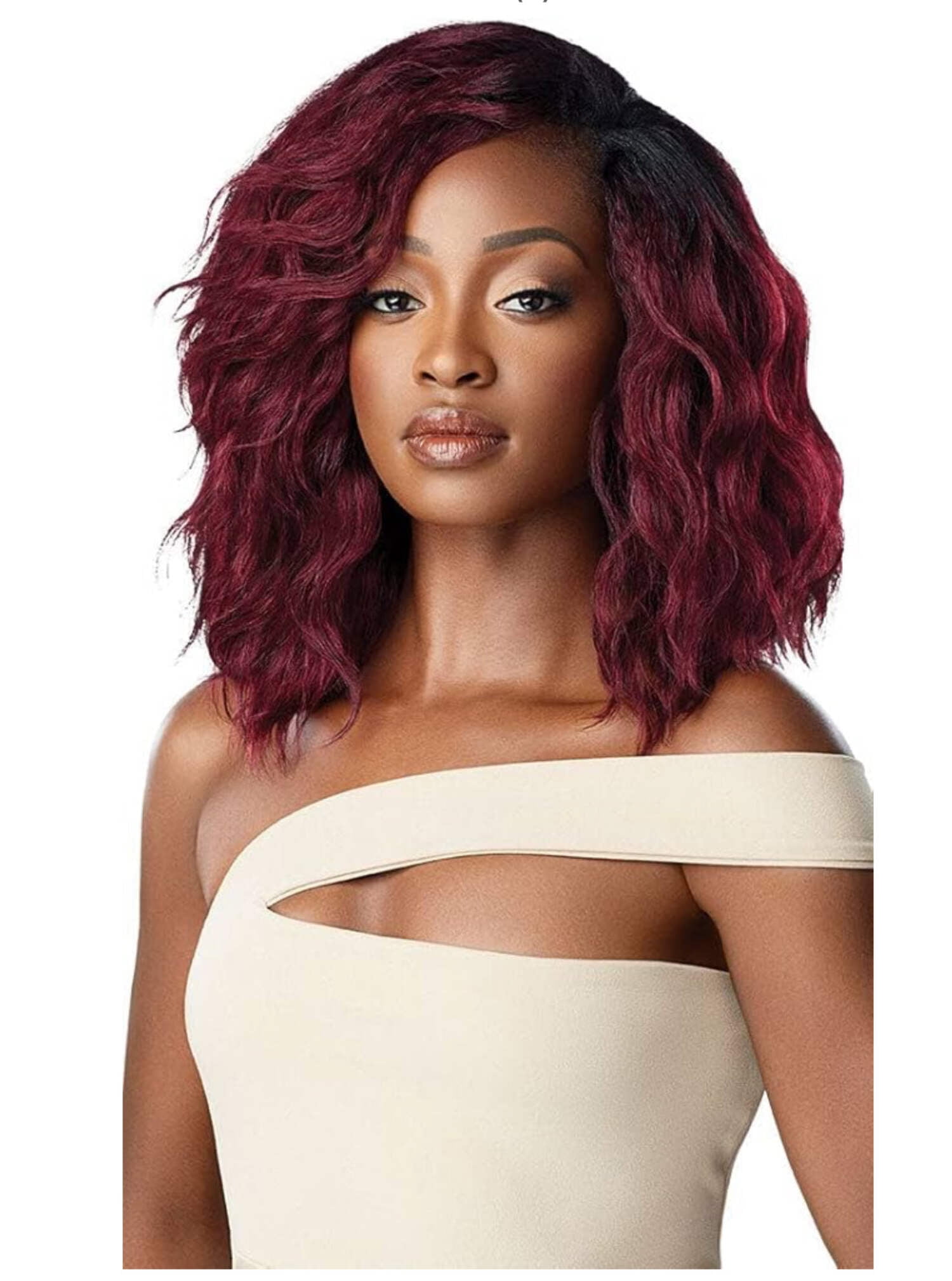 Outre Purple Pack 3Pcs Long Length Wavy Style Human Hair Blend Weaves ...