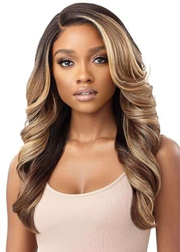Outre Synthetic Melted Hairline HD Lace Front Wig - BEGONIA (DR4/BL GOLDEN HONEY) - Walmart.com