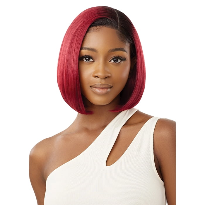 Outre Synthetic Sleeklay Part HD Lace Front Wig - PERI (Color:DR ...