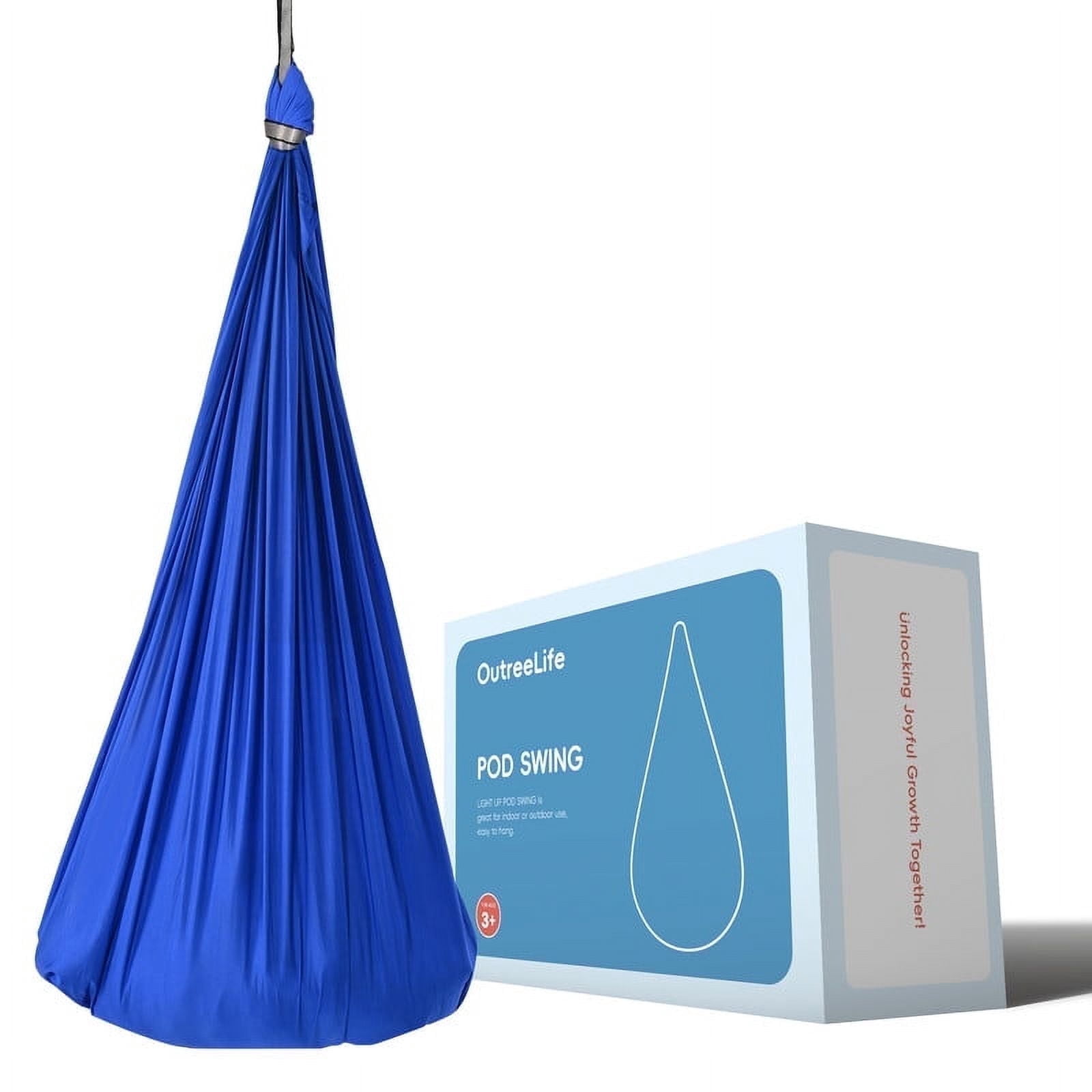OutreeLife Sensory Hammock for Kids with 360° Swivel Hanger, Indoor ...