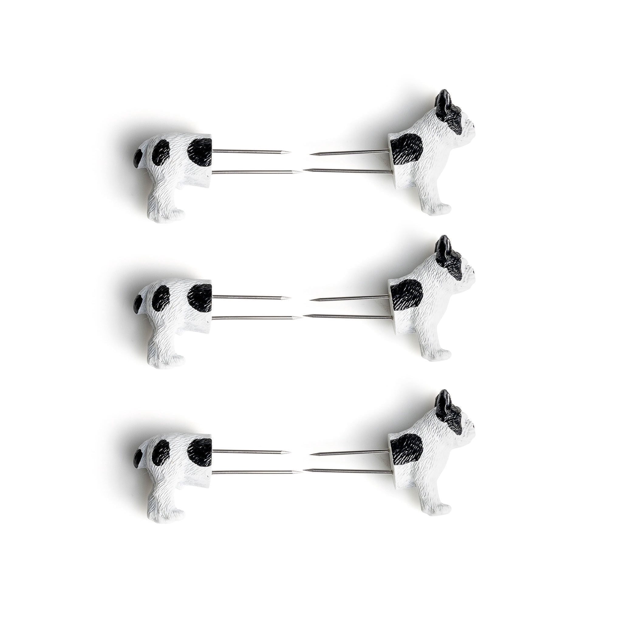 Outset French Bulldog Corn Holders, Stainless Steel Pins, Set of 4 ...